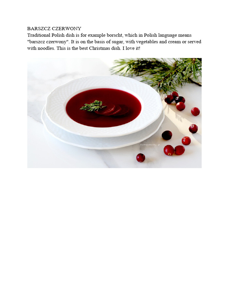 Barszcz Czerwony | PDF
