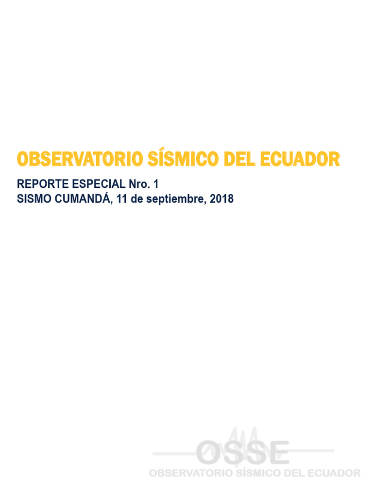Reporte Extendido - Sismo Cumanda | PDF | Temblores | Sismología