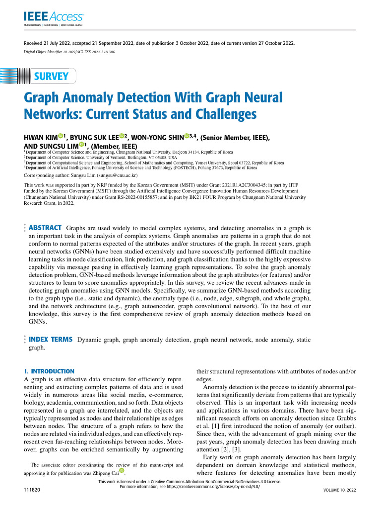 Graph Anomaly Detection With Graph Neural Networks Current Status And Challenges Pdf Machine