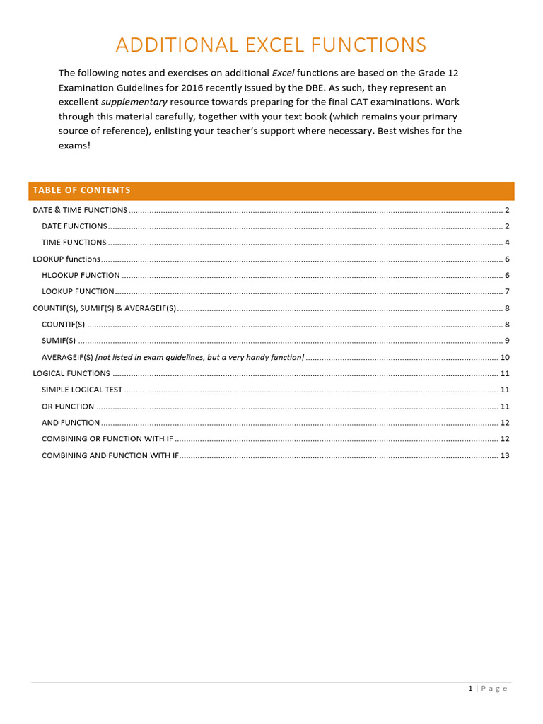 GR 12-Additional-EXCEL | Download Free PDF | Spreadsheet | Function (Mathematics)