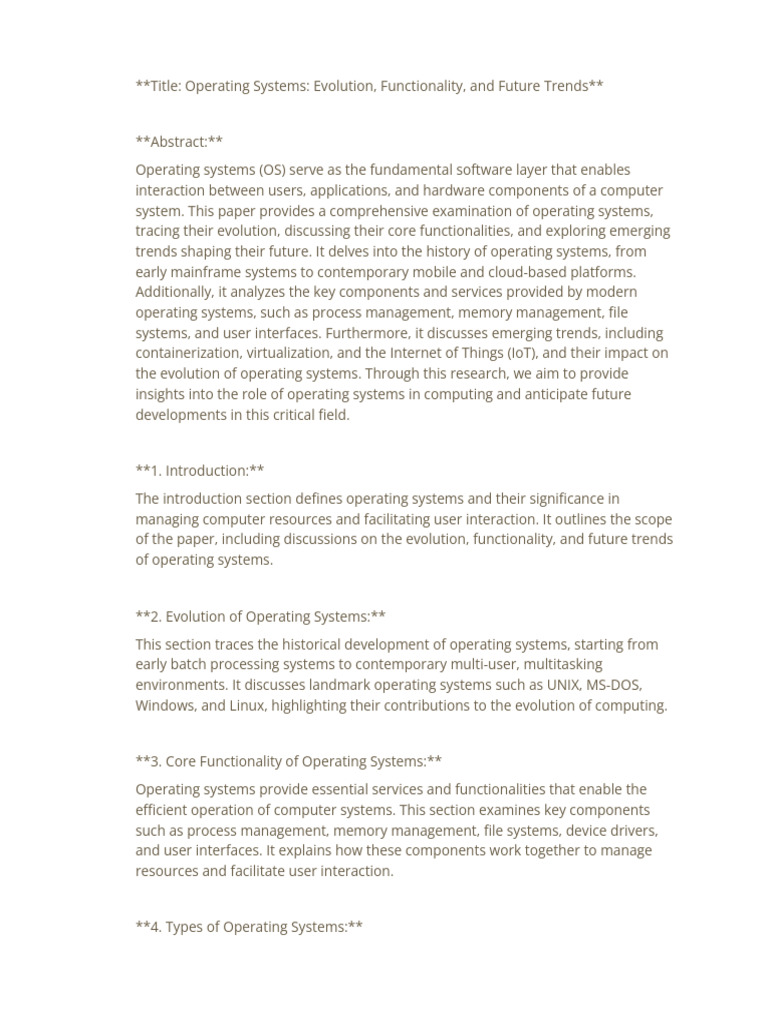 RSRCH Operatingsystem | PDF | Operating System | Computer Science RSRCH Operatingsystem | PDF | Operating System | Computer Science