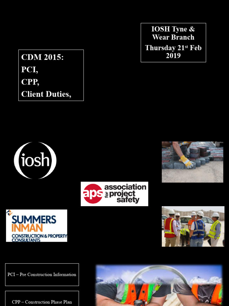 Tyne and Wear CDM Presentation | PDF | Information | Occupational ...