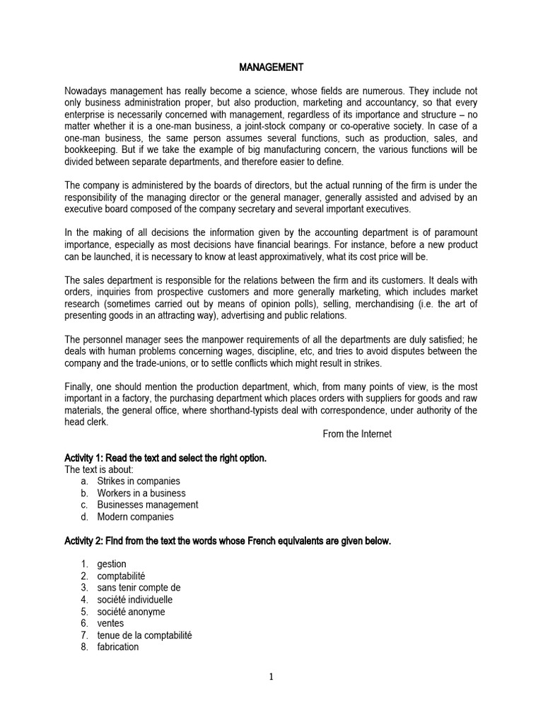 Cerap Licence 2 Text 1 - 2024 | PDF | Sales | Marketing