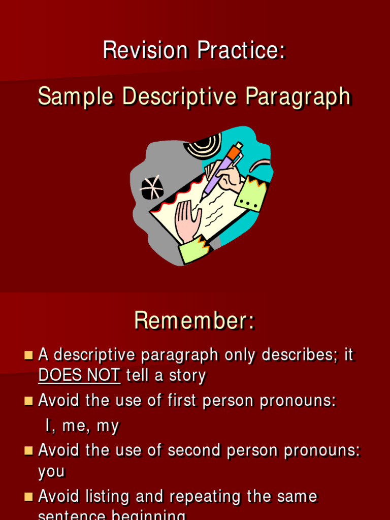 Descriptive Paragraph Writing Guide | PDF | Snow