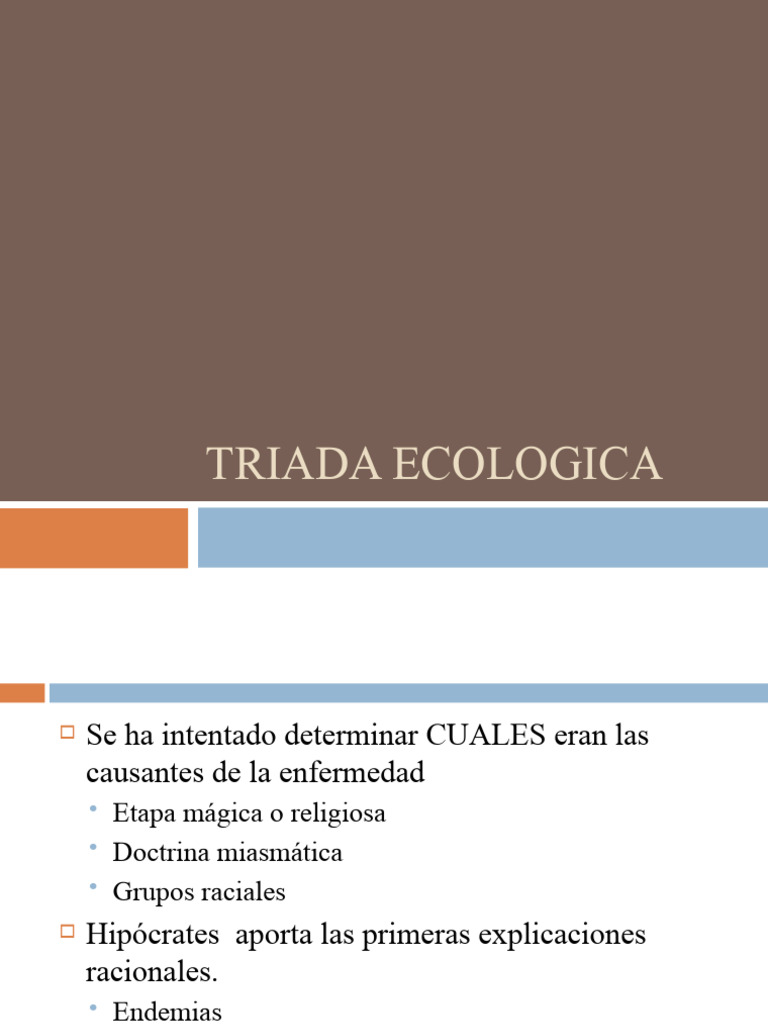 4 Triada Ecologica | PDF | Asistencia sanitaria preventiva | Entorno natural