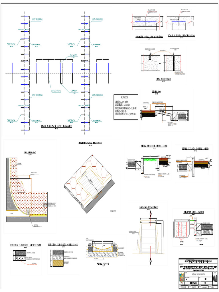 03.-Detalle Cuneta, Vereda, Sardinel y Rampa | PDF