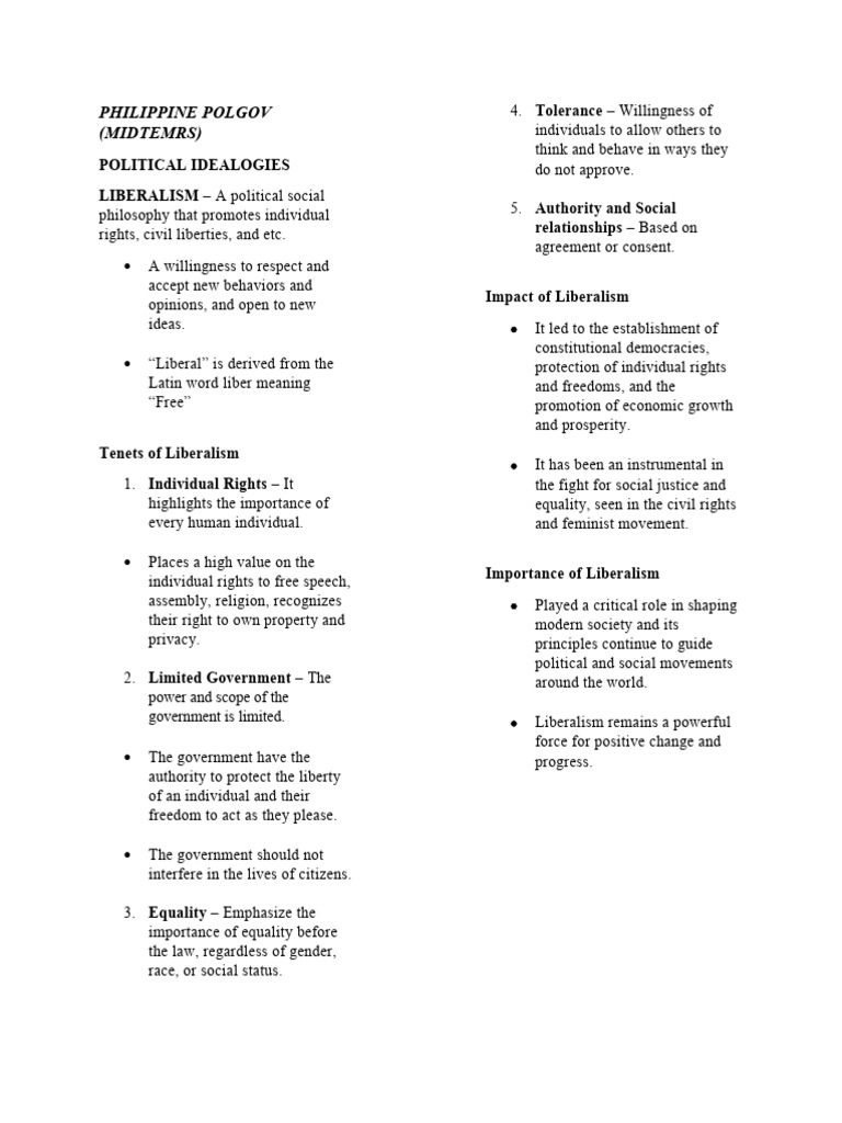 PHILIPPINE POLGOV (Midterms) | PDF | Marxism | Anarchism
