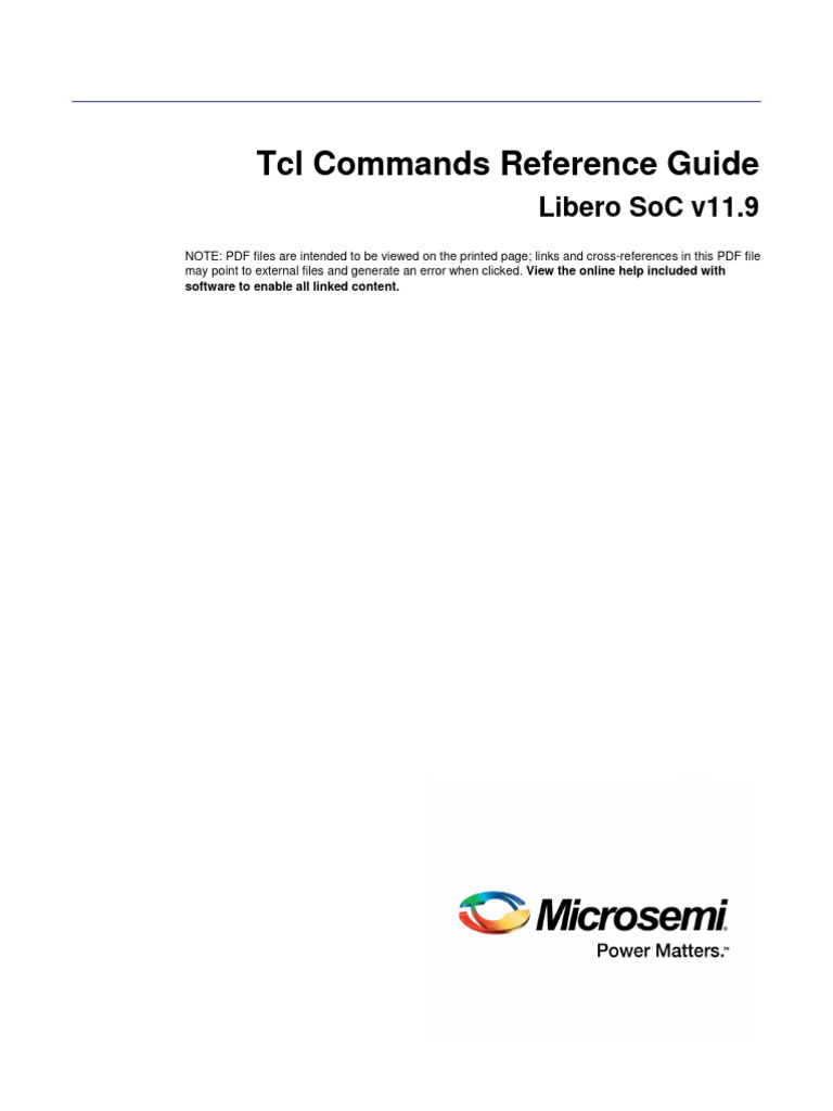 Libero Soc TCL CMD Ref Ug | PDF | Systems Engineering | Software ...