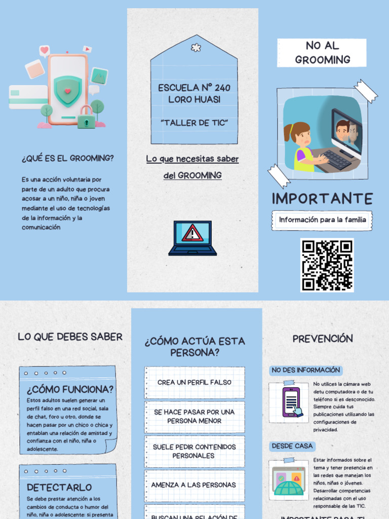 Folleto Informativo sobre Grooming | PDF | Tecnología de información y ...