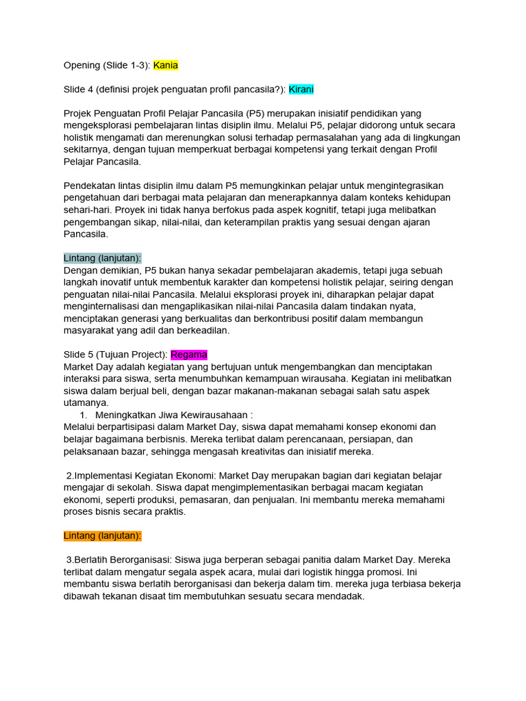 Script Hari Pasar (3) x.11 | PDF | Bisnis