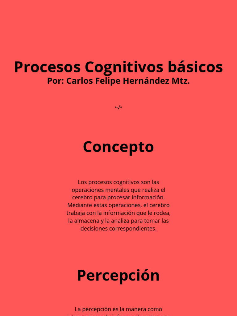 Procesos Cognitivos Básicos | PDF | Pensamiento | Aprendizaje