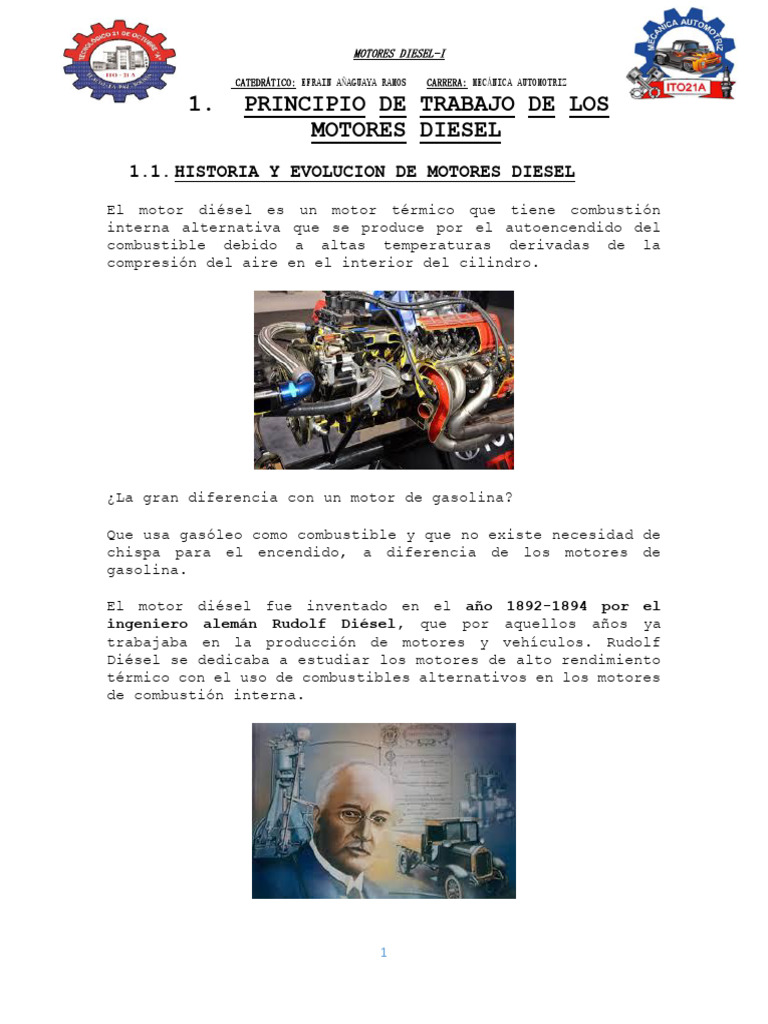 Texto de Apoyo Mod-I Actualizado | PDF | Motor de combustión interna | Motor diesel