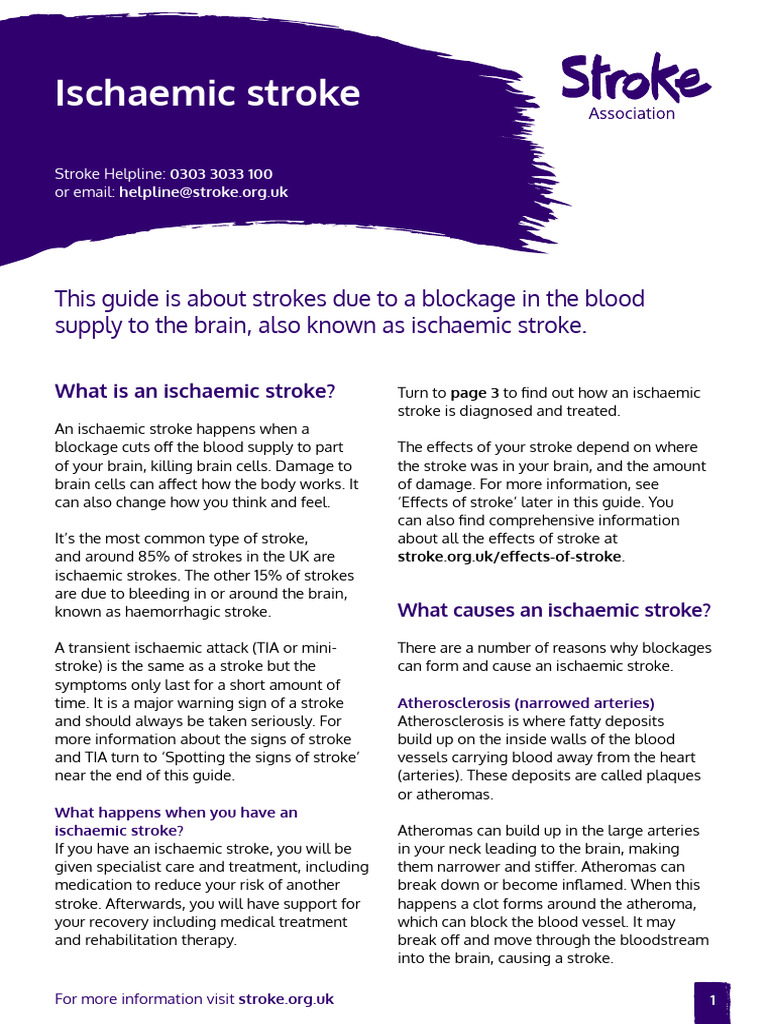 Ischaemic Stroke Guide | PDF | Stroke | Ischemia