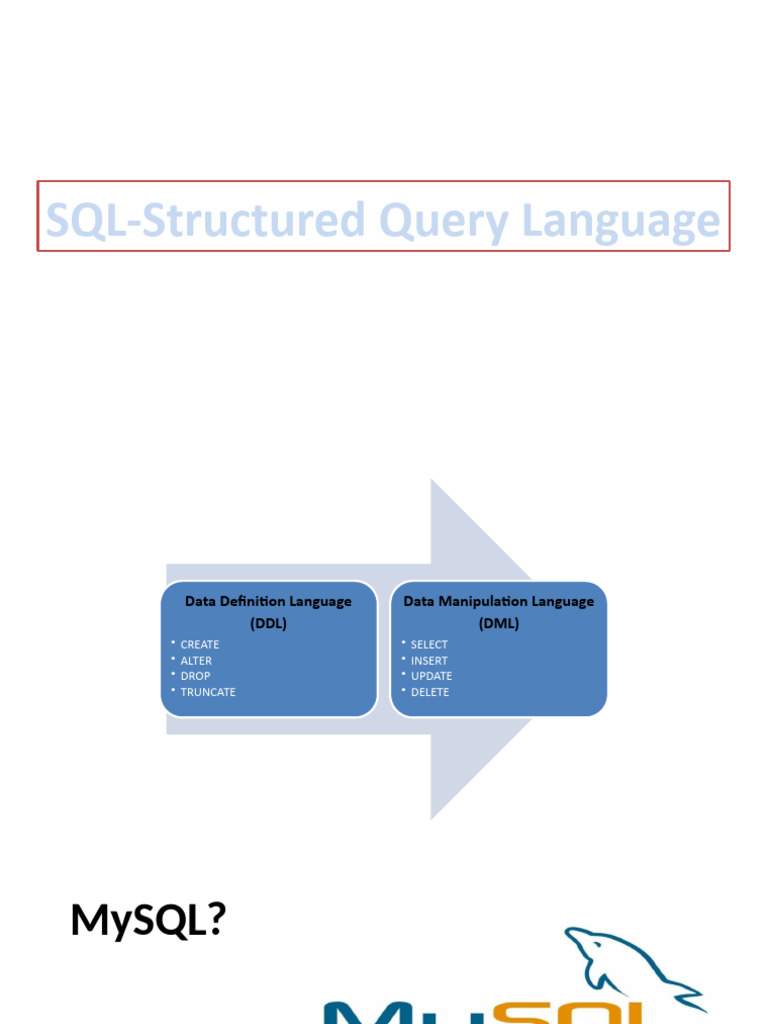 SQL-Structured Query Language | PDF | Databases | Information Technology