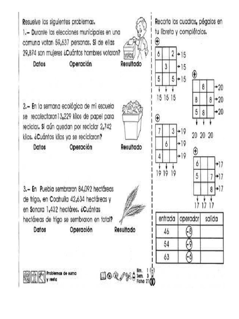 Ejercicios de Matemática 4to Grado | PDF