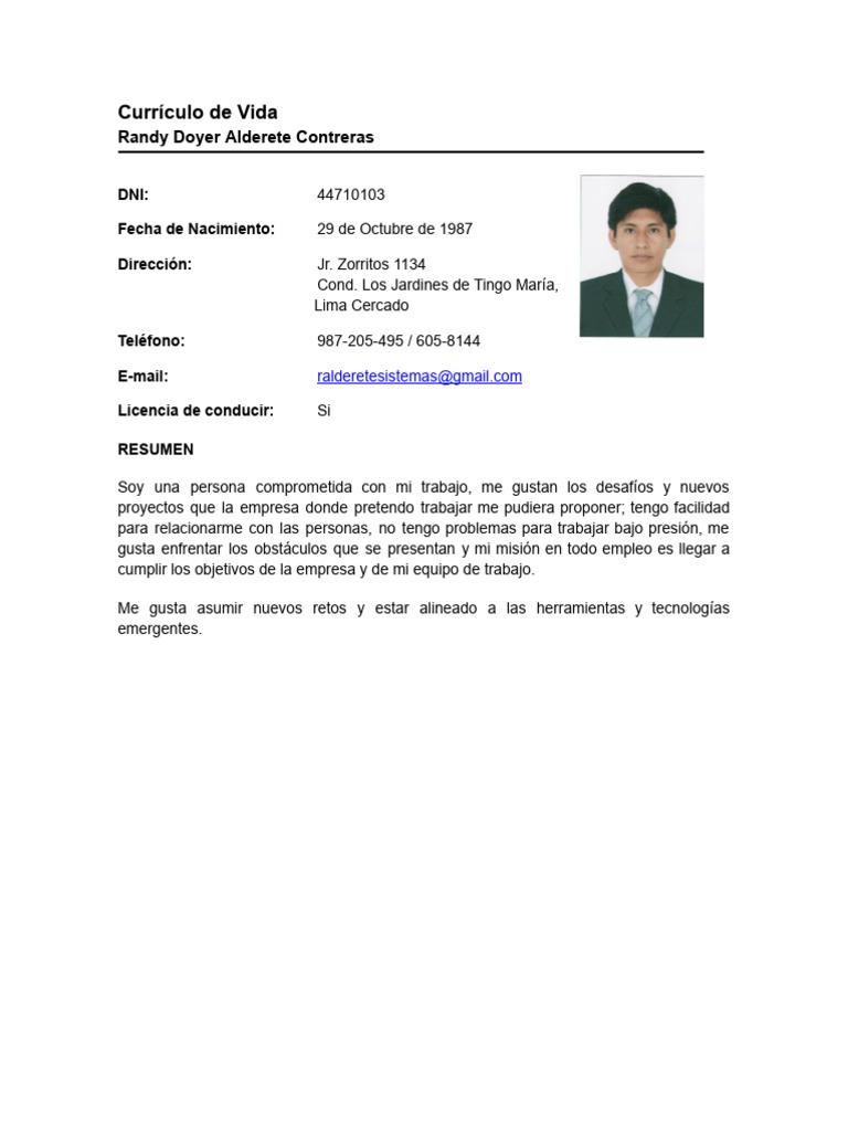 Randy Alderete - CV - 2024 | PDF | Mi sql | Oracle Corporation