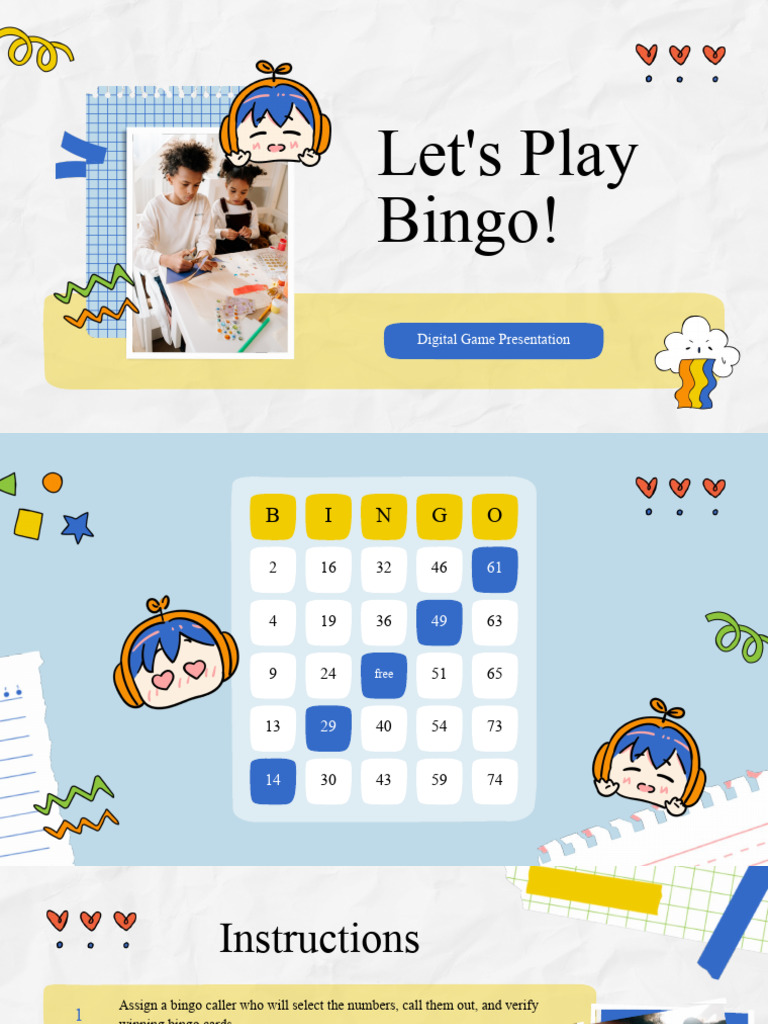 Colorful Doodle Fun Digital Bingo Game Presentation | PDF