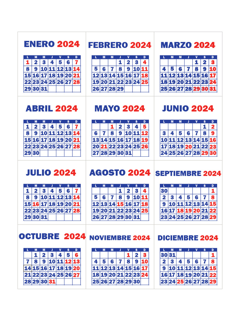 Calendario 1 | PDF