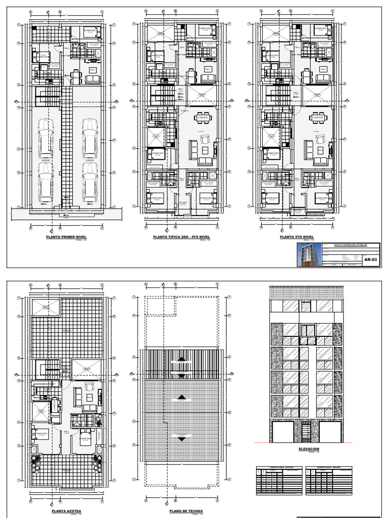 Planta Primer Nivel Planta Tipica 2do - 4to Nivel Planta 5to Nivel | PDF