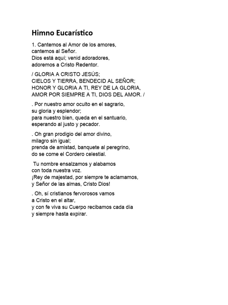 cantos eucaristicos | PDF | María, madre de Jesús | Cristo (título)
