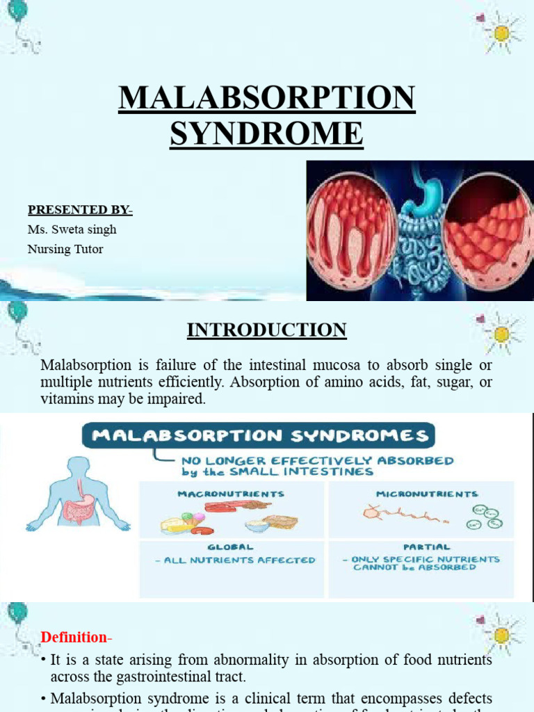 Malabsorption Syndrome | PDF | Medical Specialties | Clinical Medicine