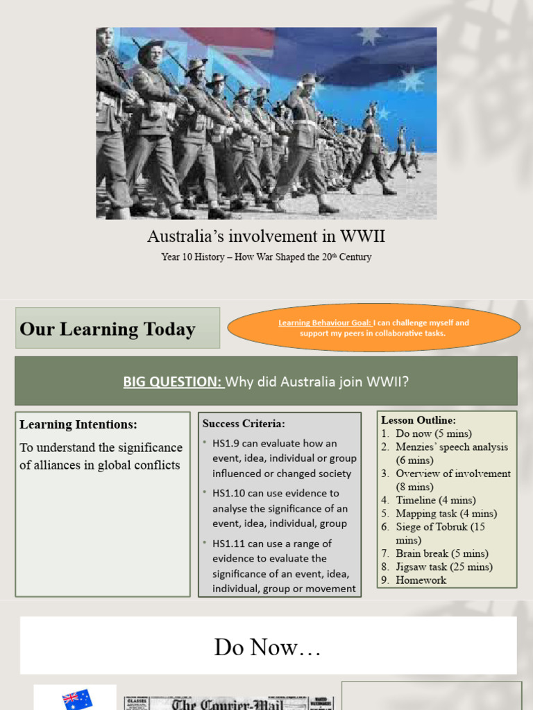 Australia's Involvement in WWII | PDF