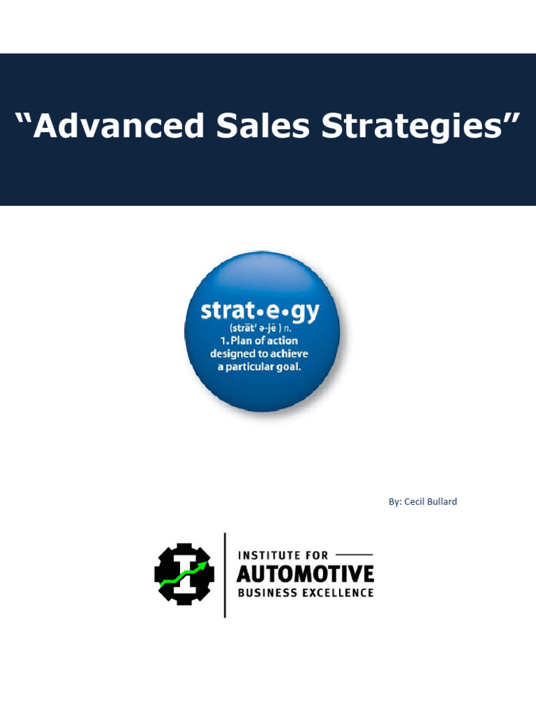 Advanced Sales Strategies 520-220301-153659 | PDF | Sales | Customer