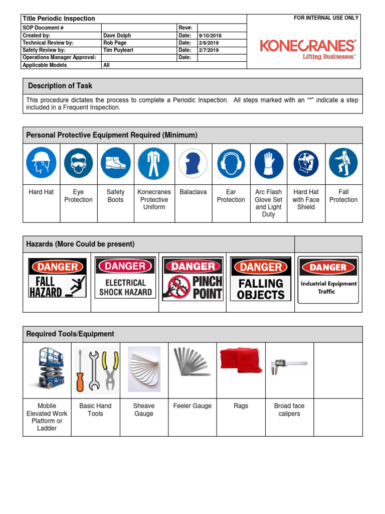 Periodic Inspection SOP | Download Free PDF | Bearing (Mechanical ...