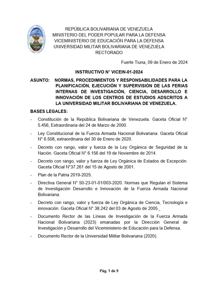 Instructivo Ferias Internas 2024 | PDF | Negocios