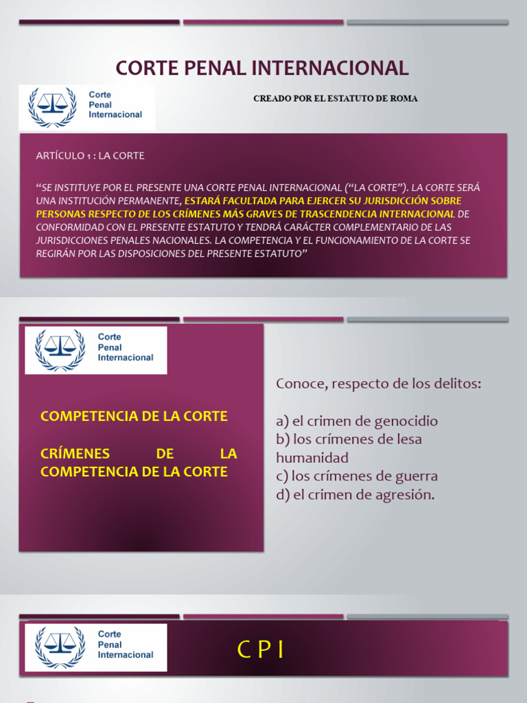 Corte Penal Internacional | Descargar gratis PDF | Corte Criminal ...