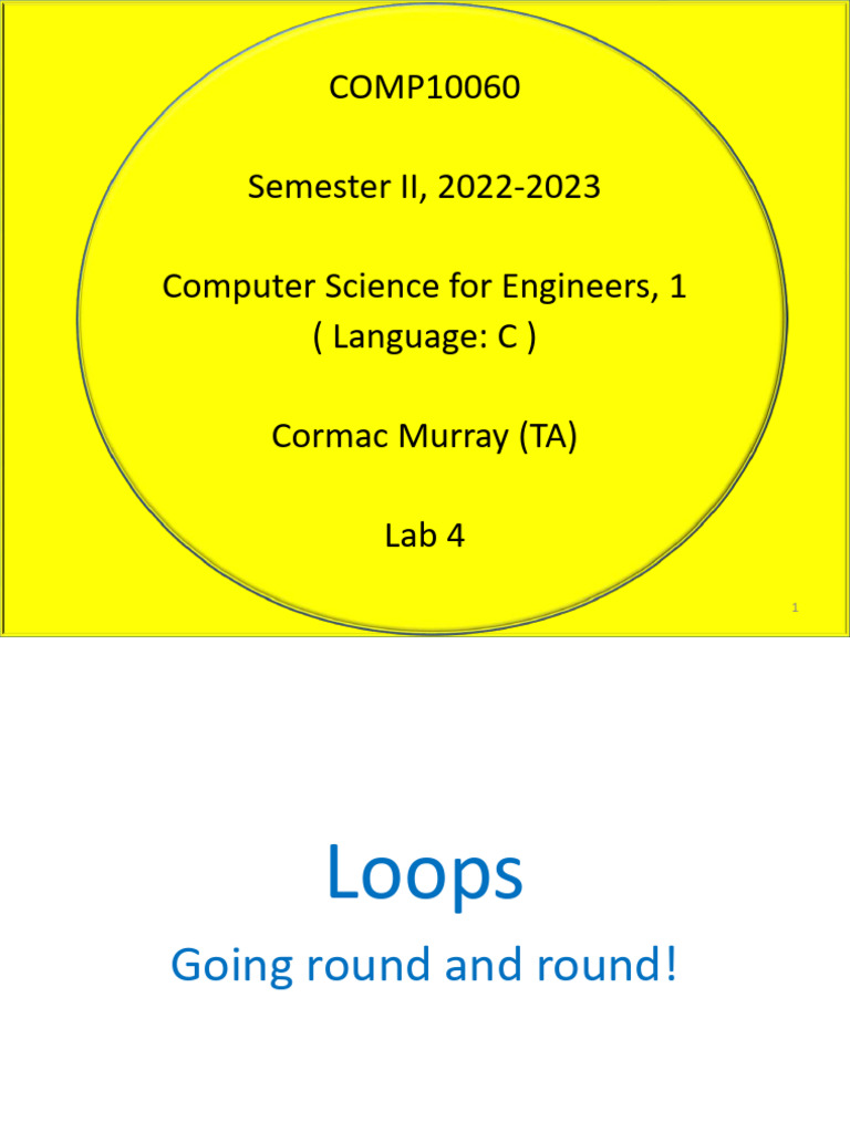 Lab4 Comp10060 2022 2023 Presentation | PDF | Control Flow | Computer Engineering