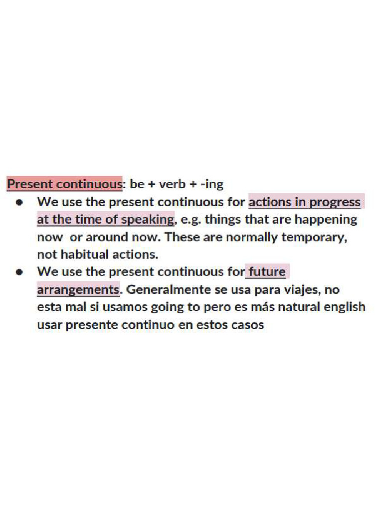Present Continuous | PDF
