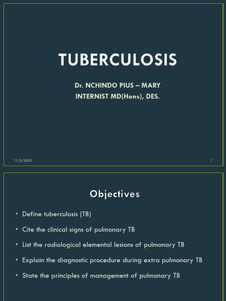 TUBERCULOSIS | PDF | Tuberculosis | Mycobacterium Tuberculosis
