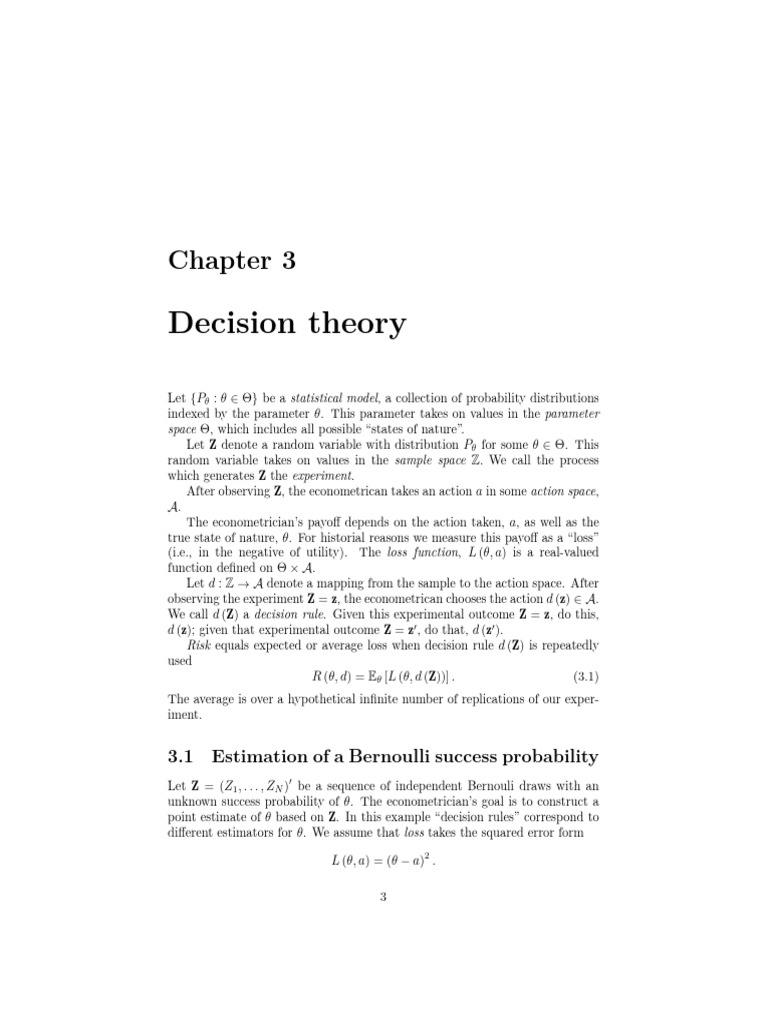 Decision Theory | PDF