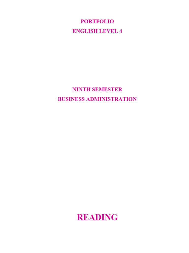 Business Administration Portfolio Summary | PDF | Plural | Grammatical ...
