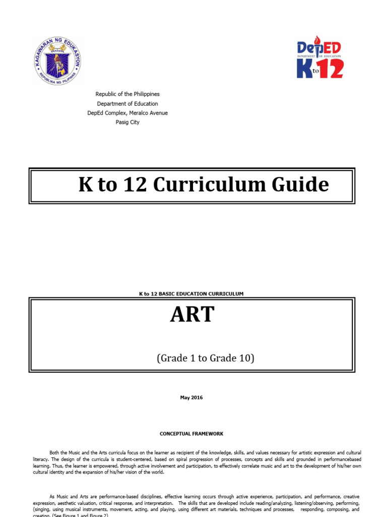 Arts CG | PDF | Curriculum | Learning