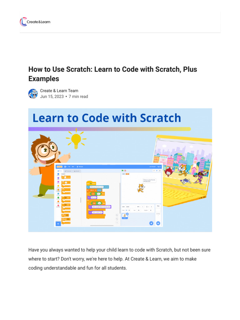 How To Use Scratch - Learn Scratch Coding With Examples | PDF | Scratch ... How To Use Scratch - Learn Scratch Coding With Examples | PDF | Scratch ...