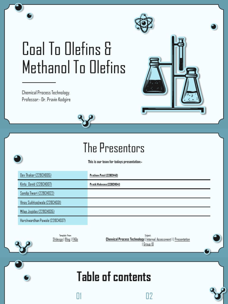 Coal To Olefins & Methanol To Olefins: Chemical Process Technology ...