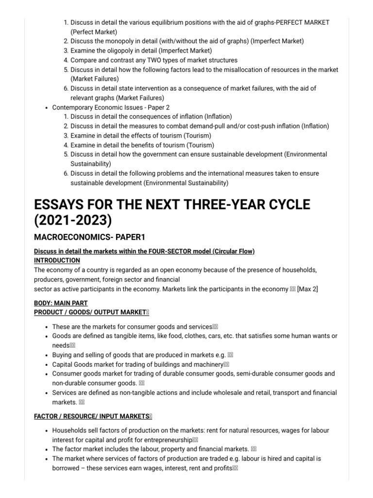 Economic Essays Grade 12 | PDF | Taxes | Exports