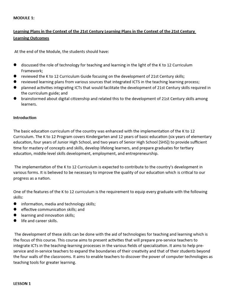 Lesson 1 2 in Technology 2 | PDF | Educational Technology | Curriculum