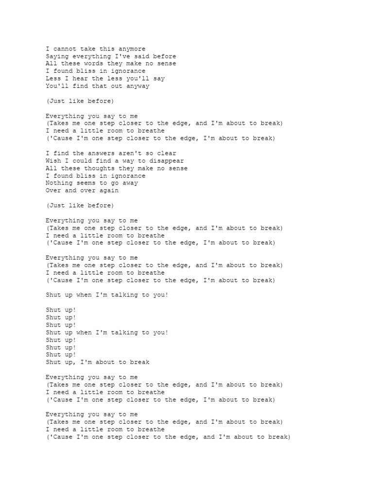 Linkin Park - One-Step-Closer | PDF