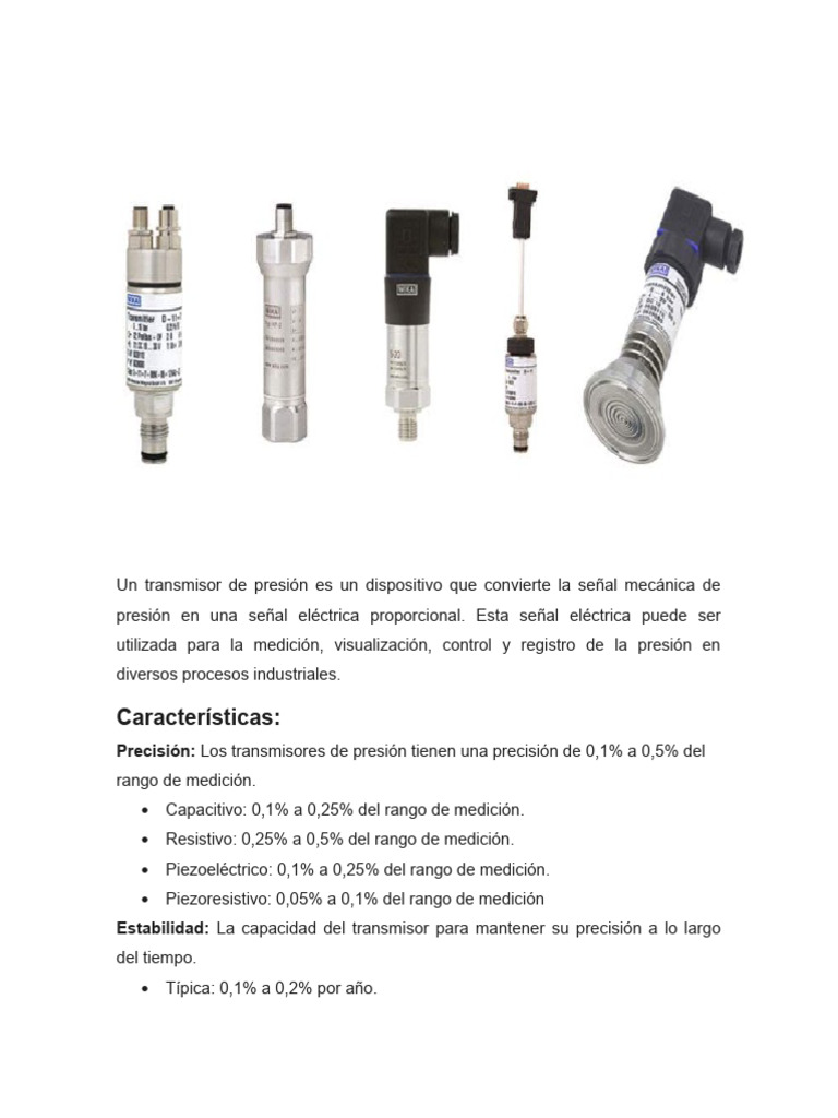 Grupo Rodriguez TRANSMISORES DE PRESIÓN | PDF | Ingenieria Eléctrica | Electrónica