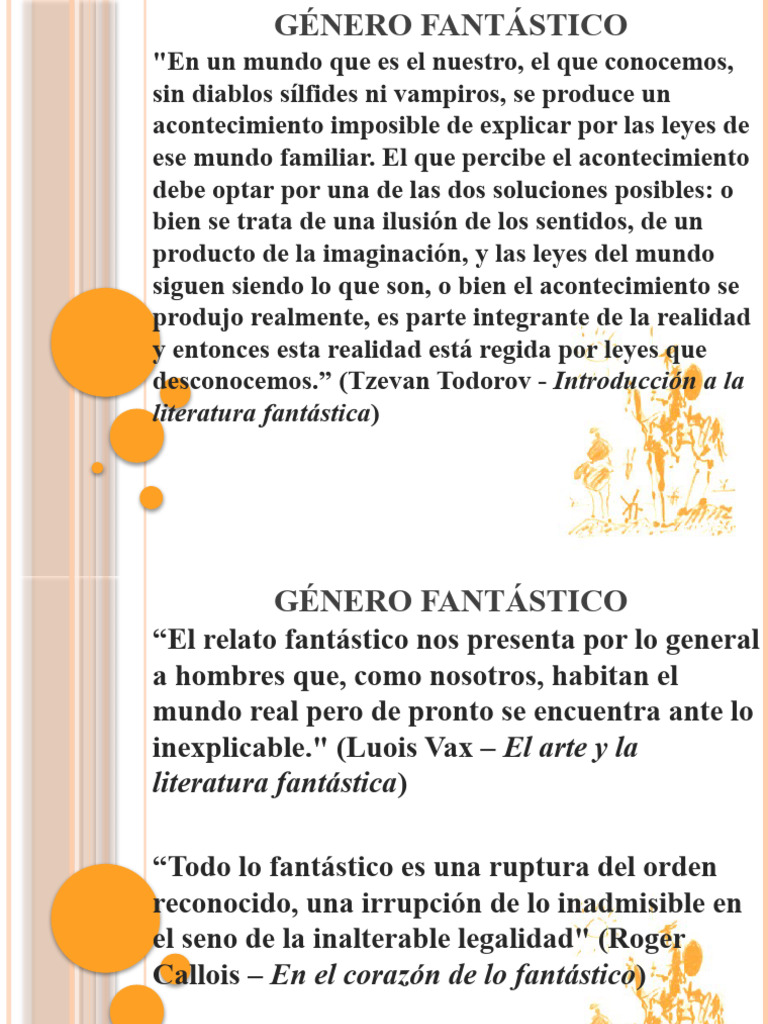 Características del Género Fantástico | PDF | Literatura de fantasía ...