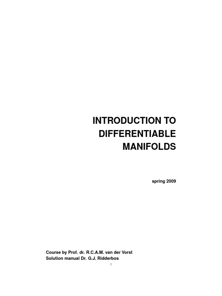 Diffgeom 1 D | PDF | Differential Form | Manifold