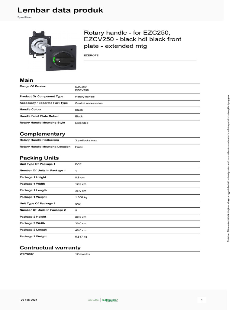 Schneider Electric - EasyPact-EZC - EZEROTE | PDF