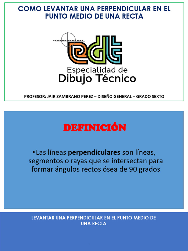 Levantar Perpendicular en Punto Medio | PDF | Perpendicular | Línea ...