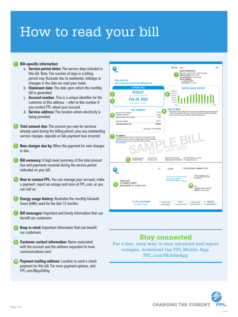 How To Read Your Bill | PDF | Fee | Transaction Account