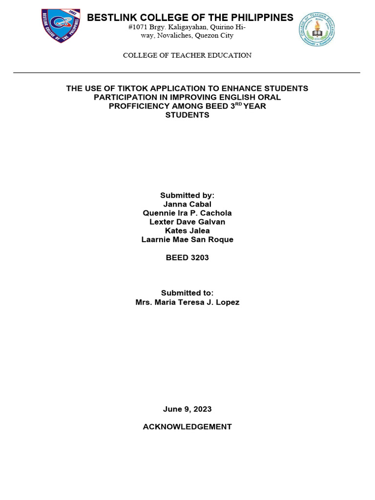 Ped 9 Action Research Chapter1-3 | PDF | Survey Methodology | Teachers