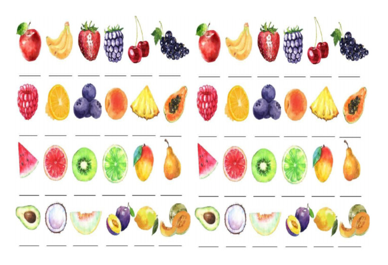 Fruit Names Worksheet | PDF