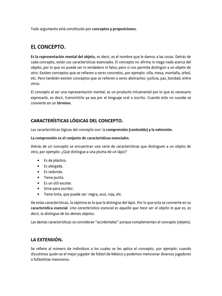 Definicion y Tipos | Descargar gratis PDF | Teoría | Concepto